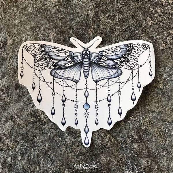 Moth Tattoo - Etsy