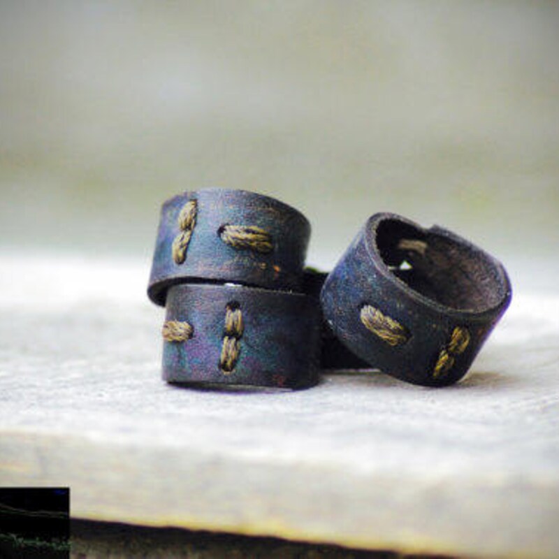 Leather Ring - Etsy