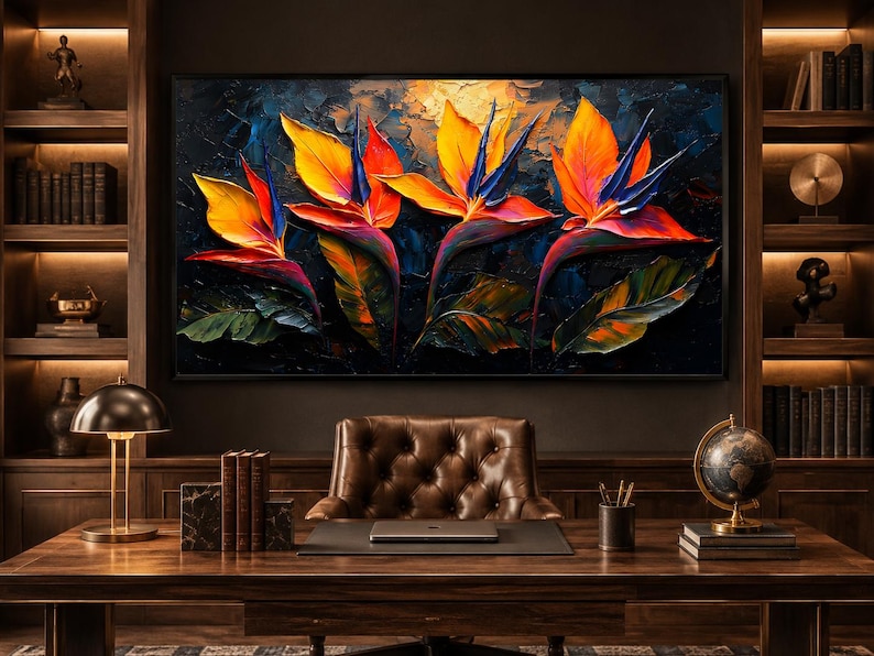 Bird of Paradise Frame TV Art, Tropical Flower Samsung Frame TV Art ...