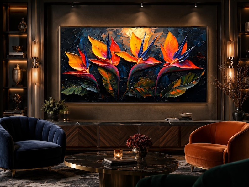 Bird of Paradise Frame TV Art, Tropical Flower Samsung Frame TV Art ...