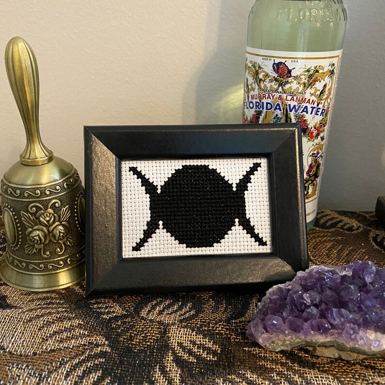 Triple Goddess Moon Symbol PDF Cross Stitch Pattern - Etsy