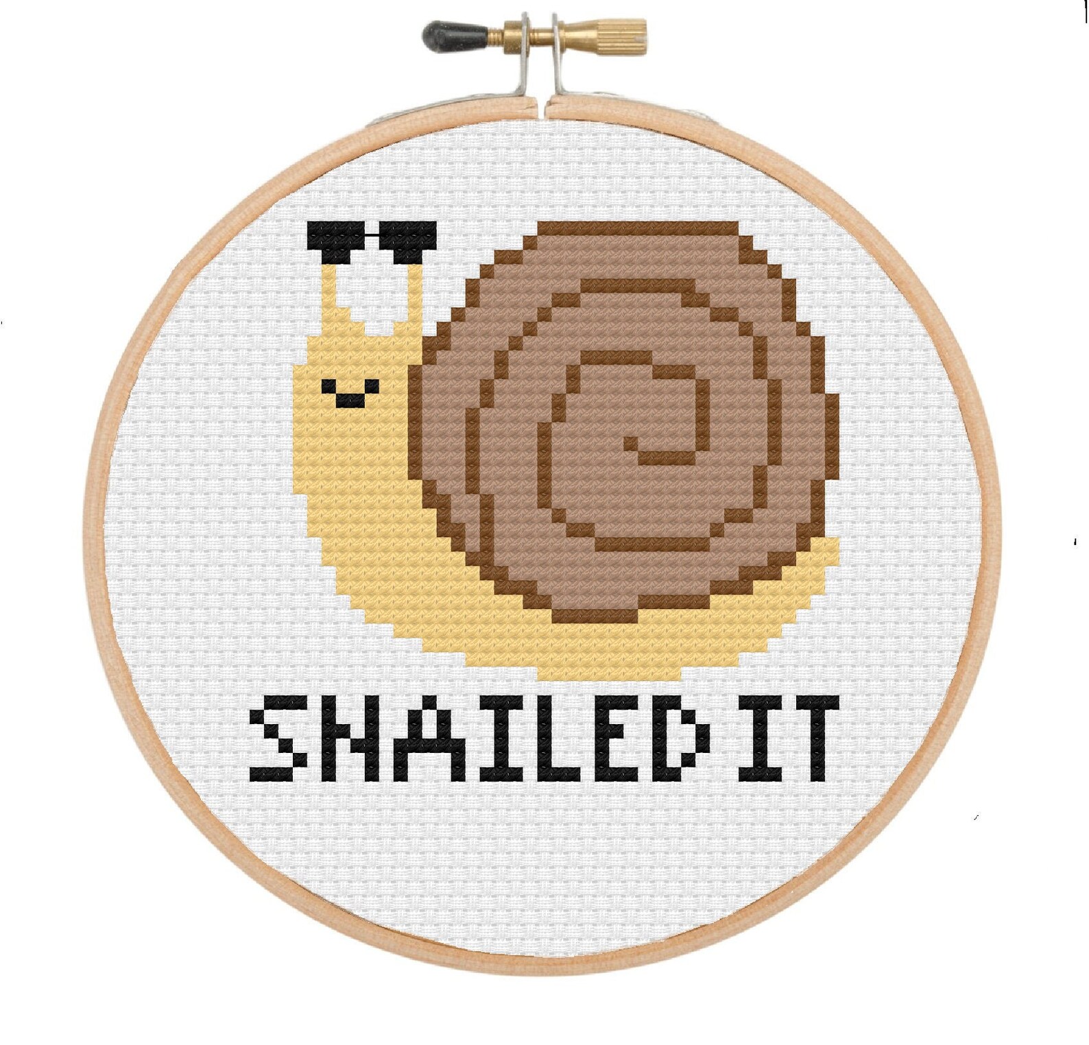 Snailed It PDF Digital Cross Stitch Pattern - Etsy