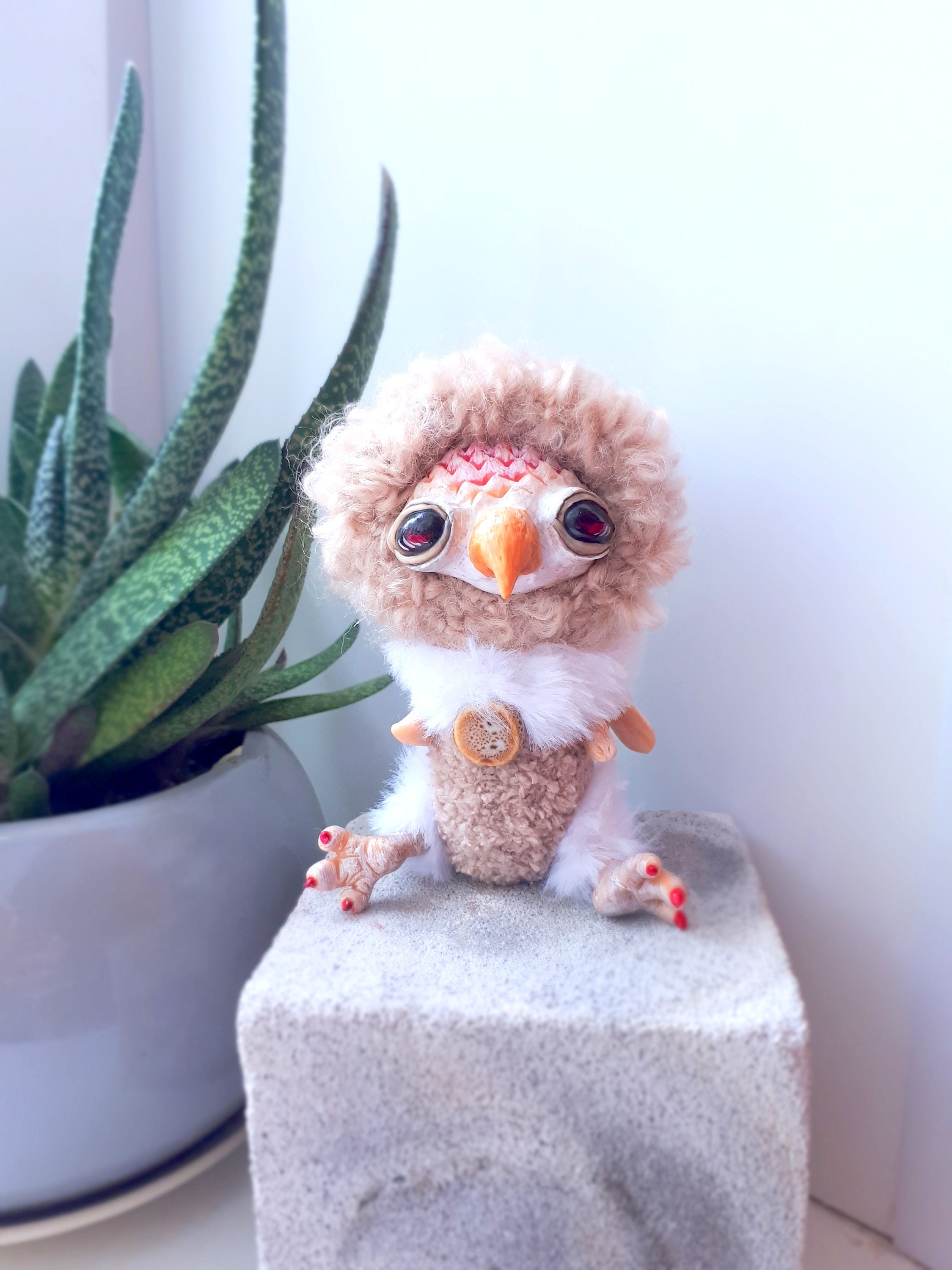 Beige Griffin Griffin toy Handmade Plush Fantasy Stuffed | Etsy