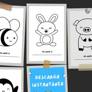 Animal Coloring Book PDF | Printable Preschool Activity Pages | Instant ...