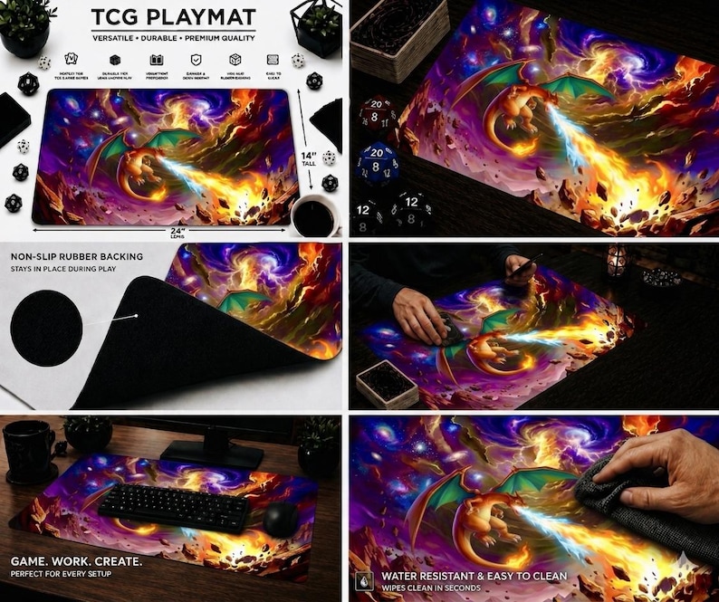 Charizard Playmat for Pokemon Card Game - Etsy