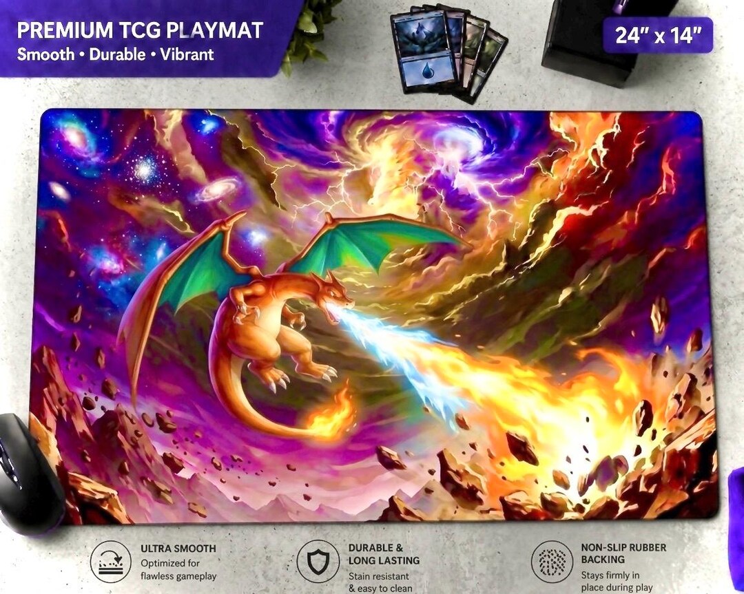 Charizard Playmat for Pokemon Card Game - Etsy