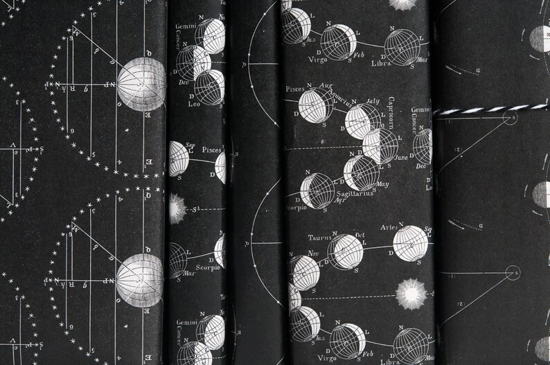 Astronomy Wrapping Paper / 12 Sheets | Etsy