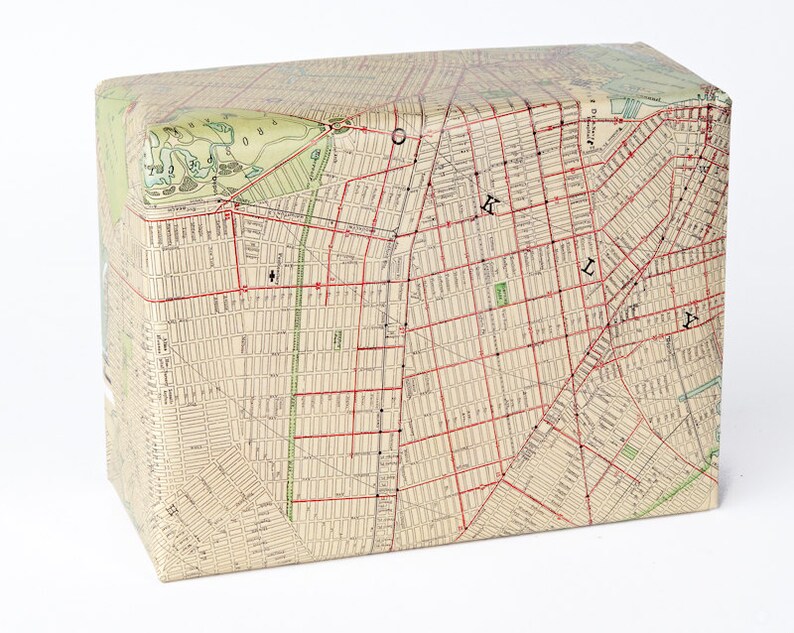 Historic Maps Wrapping Paper / 12 Sheets | Etsy