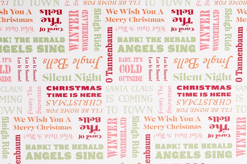 Christmas Carol Wrapping Paper | Etsy