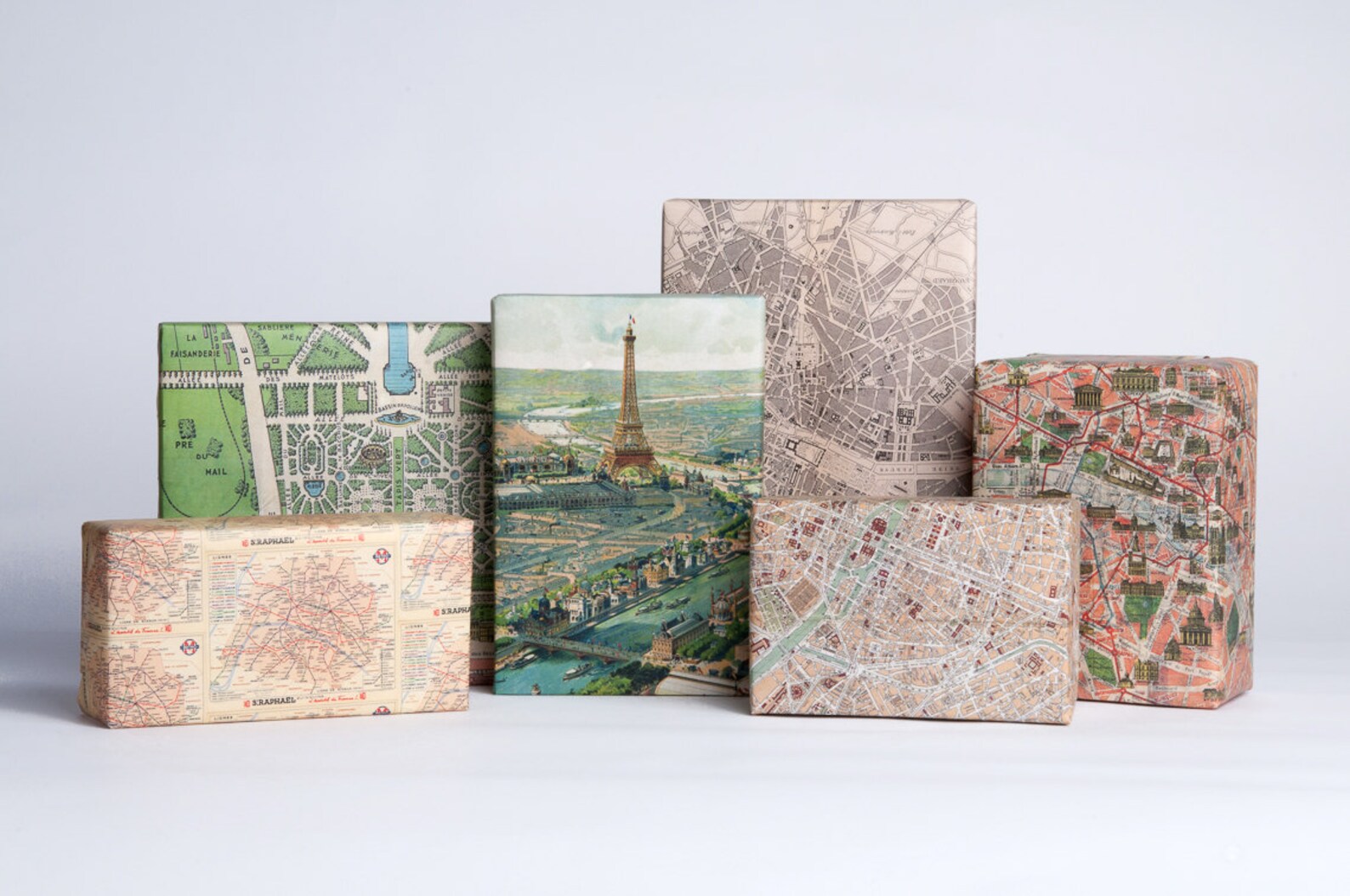 Paris Maps Gift Wrap / 12 Sheets - Etsy