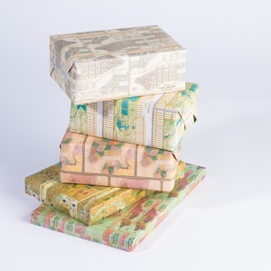 NYC Vintage Map Gift Wrap - Etsy