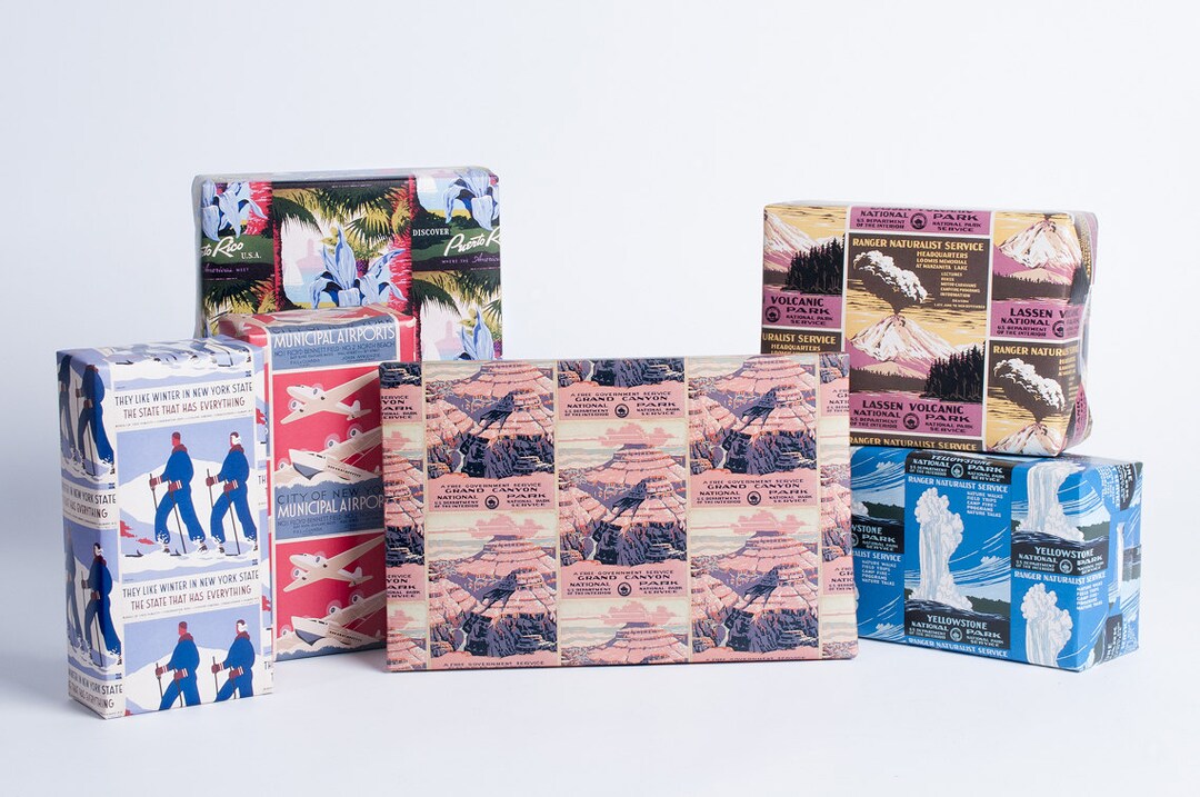 Travel Poster Gift Wrap - Etsy