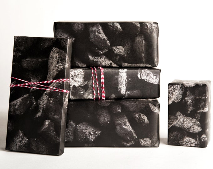 Coal Wrapping Paper / 12 Sheets - Etsy