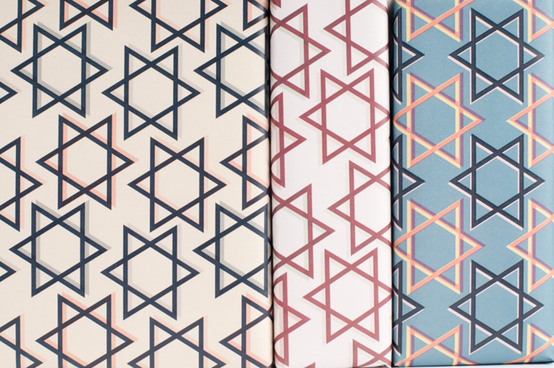 Star of David Wrapping Paper - Etsy