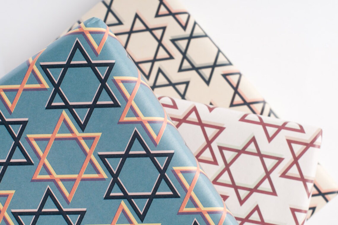 Star of David Wrapping Paper - Etsy