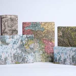 Alps Mountain Map Wrapping Paper / 12 Sheets - Etsy