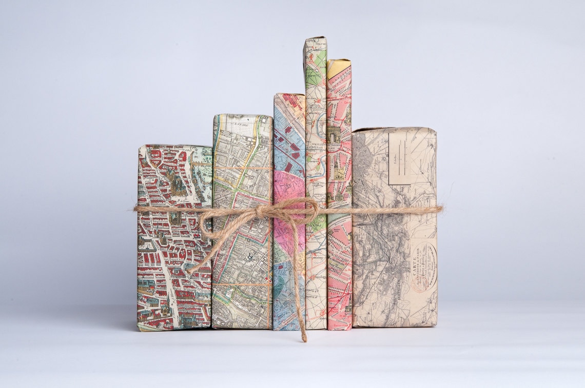 Paris Maps Gift Wrap / 12 Sheets - Etsy
