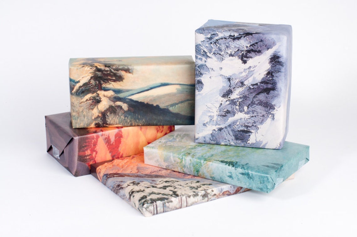 Mountain Range Wrapping Paper - Etsy