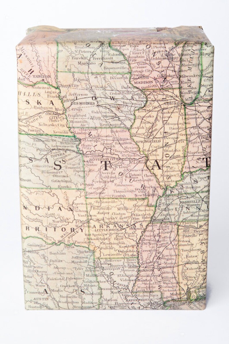 Historic Maps Wrapping Paper / 12 Sheets - Etsy