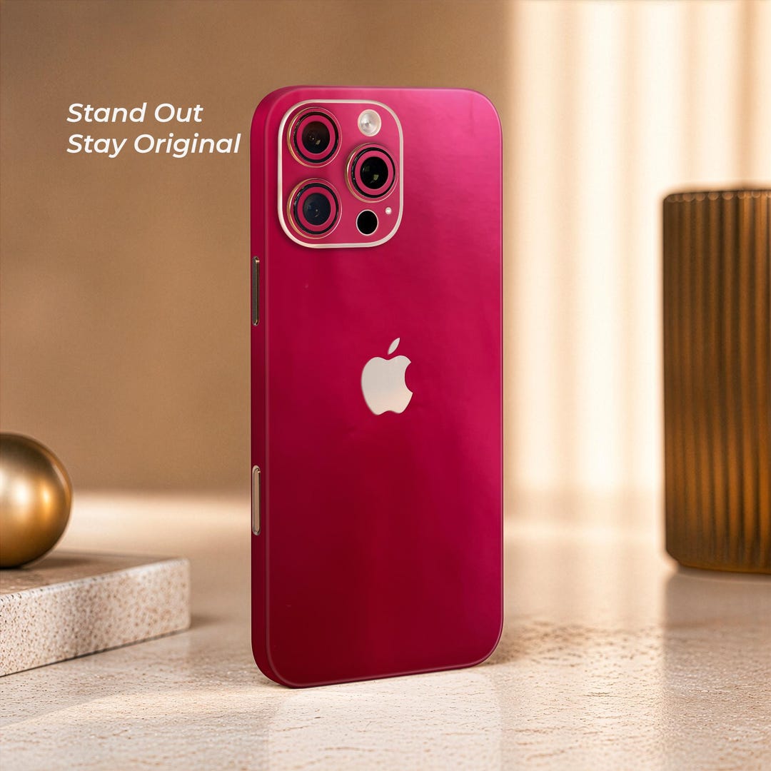 Matte Pink Vinyl Phone Skin | Scratch-resistant Wrap for Iphone ...