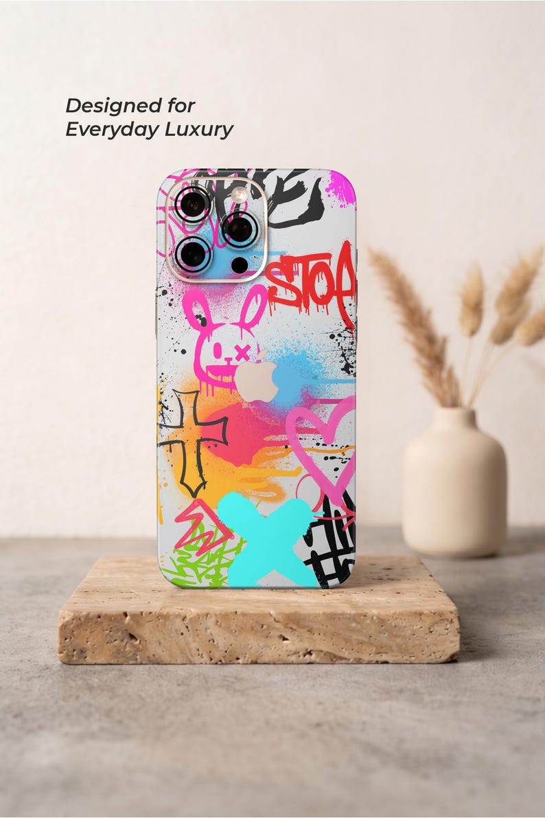Graffiti Phone Skin Wrap | Scratch-resistant Vinyl Decal for iPhone ...