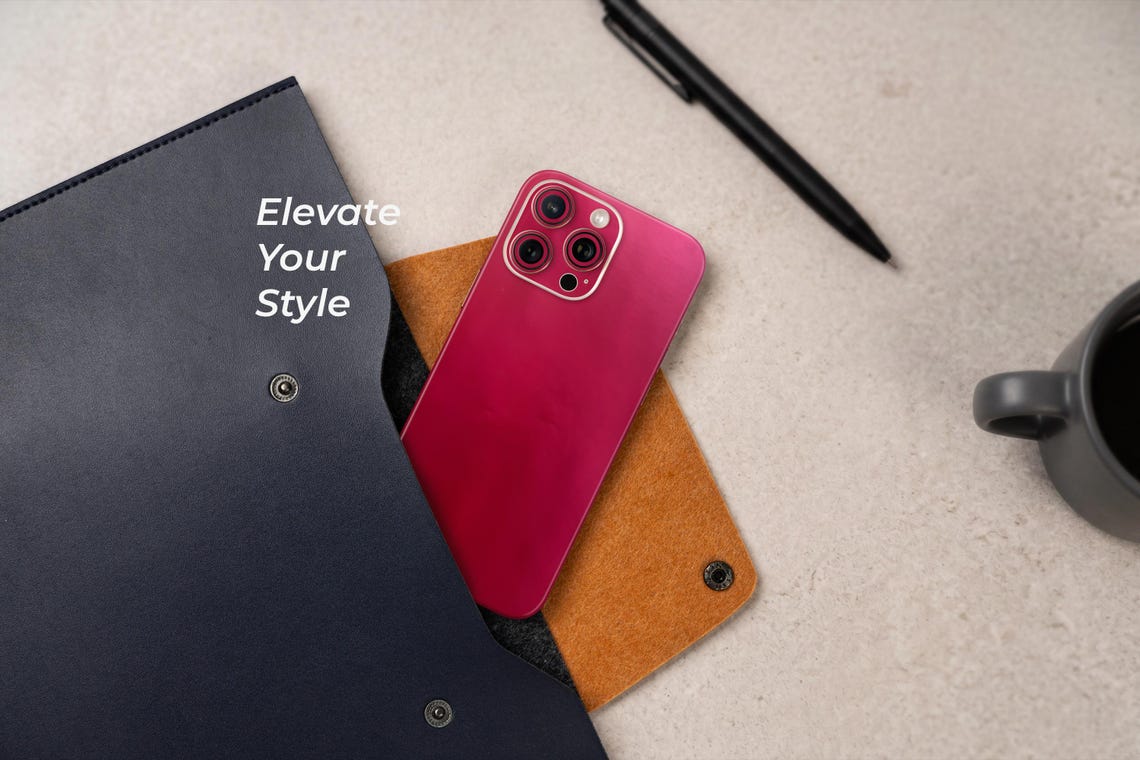 Matte Pink Vinyl Phone Skin | Scratch-resistant Wrap for Iphone ...