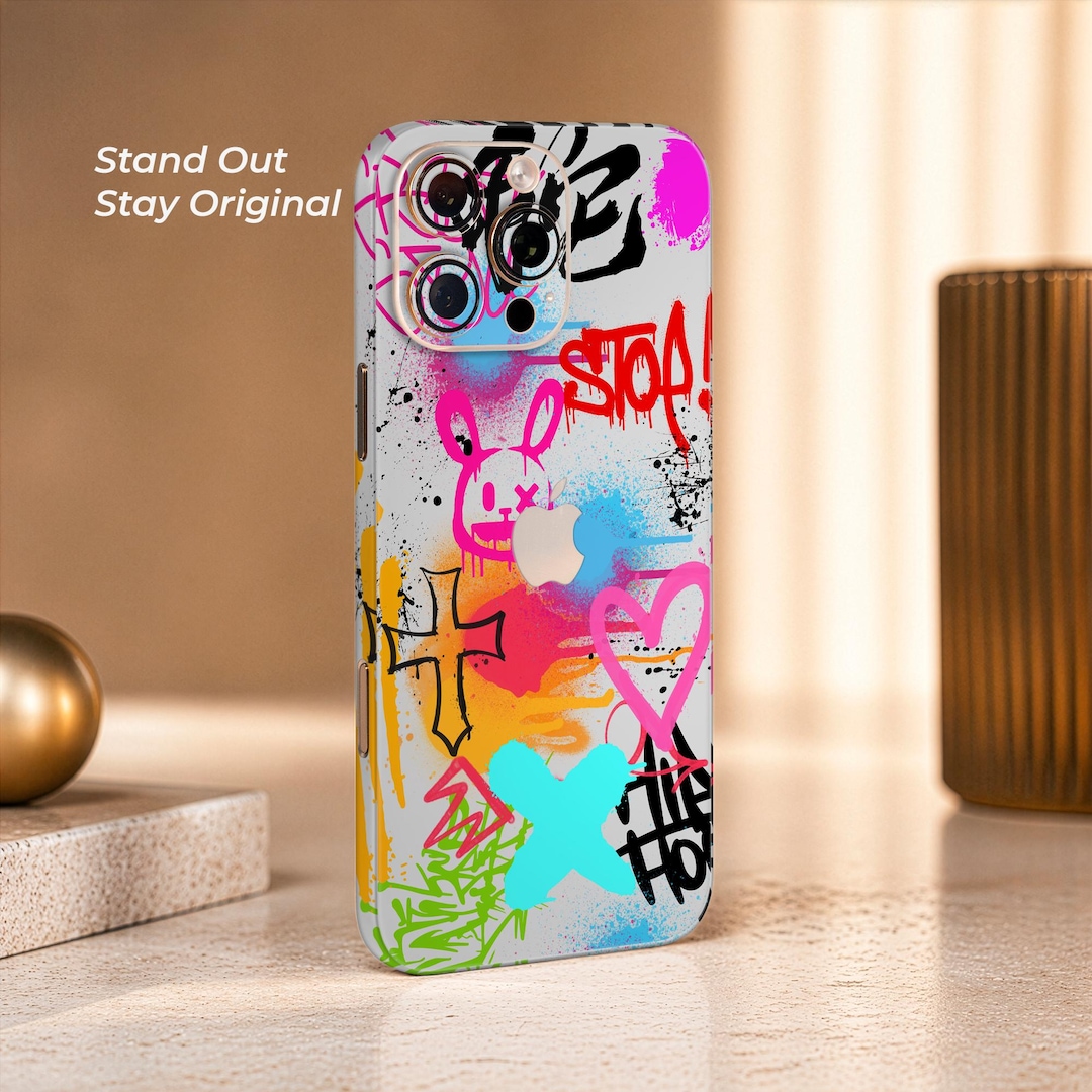 Graffiti Phone Skin Wrap | Scratch-resistant Vinyl Decal for iPhone ...