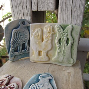 Eight Fun Animal Ceramic Tiles Garden Art Kitchen and Home | Etsy