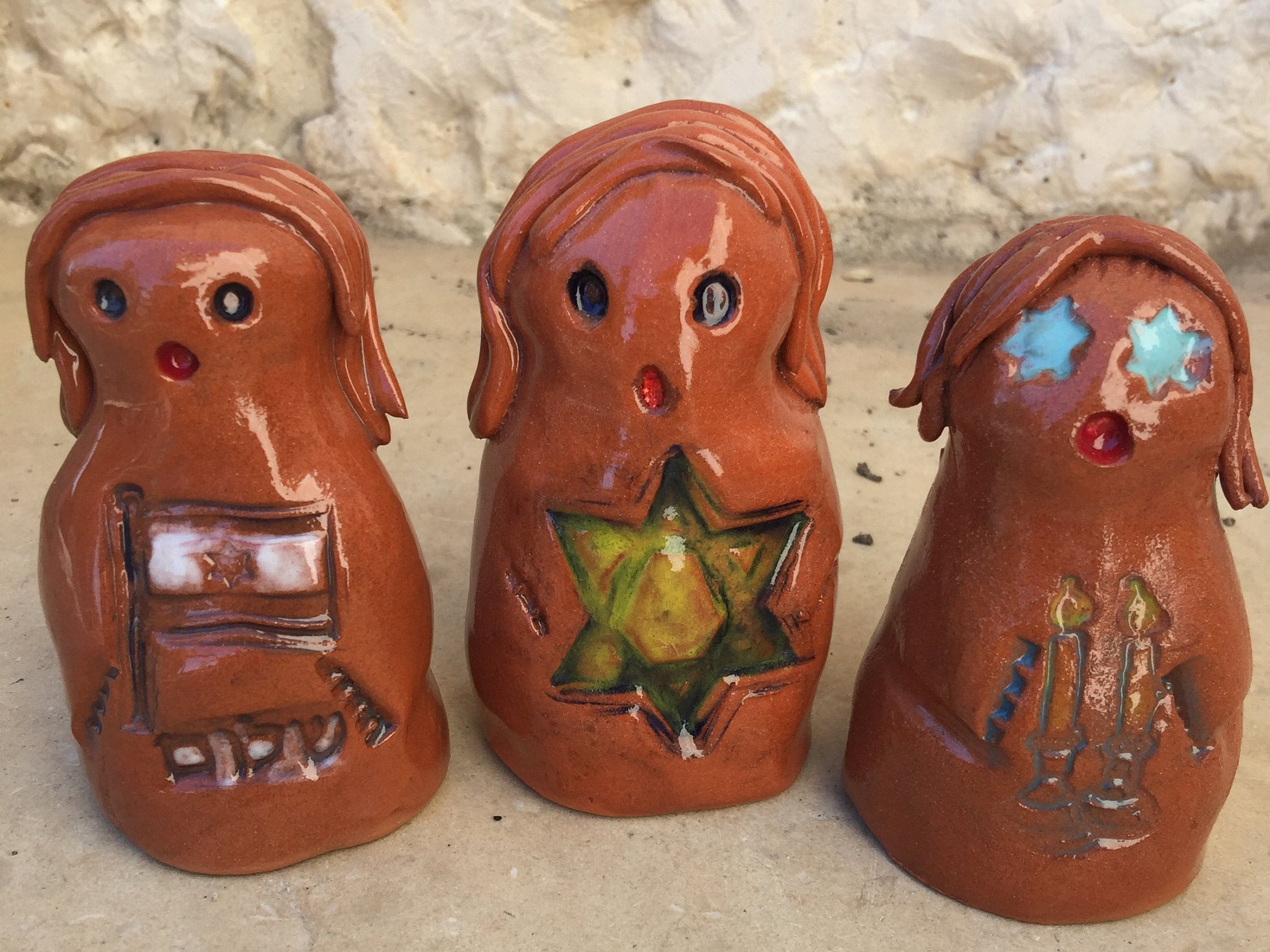 Shabbat, Shalom and Jewish Star GOLEMS Golem One of a Kind Magical Mythical Protector Ceramic ...