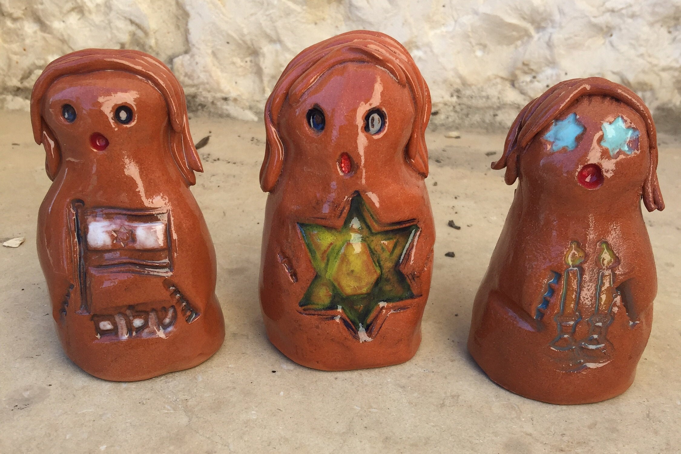 Shabbat, Shalom and Jewish Star GOLEMS Golem One of a Kind Magical Mythical Protector Ceramic ...