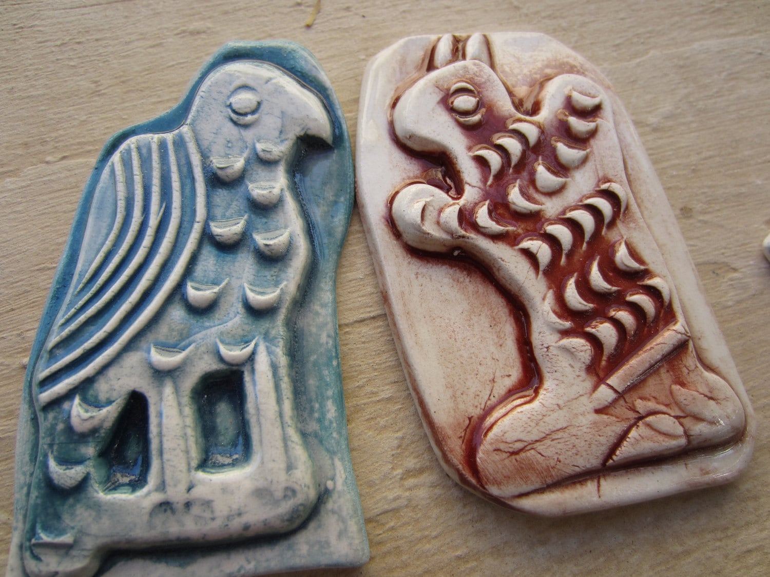 Eight Fun Animal Ceramic Tiles Garden Art Kitchen and Home - Etsy