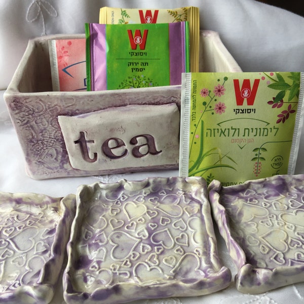 Ceramic Tea Bag Caddy - Etsy