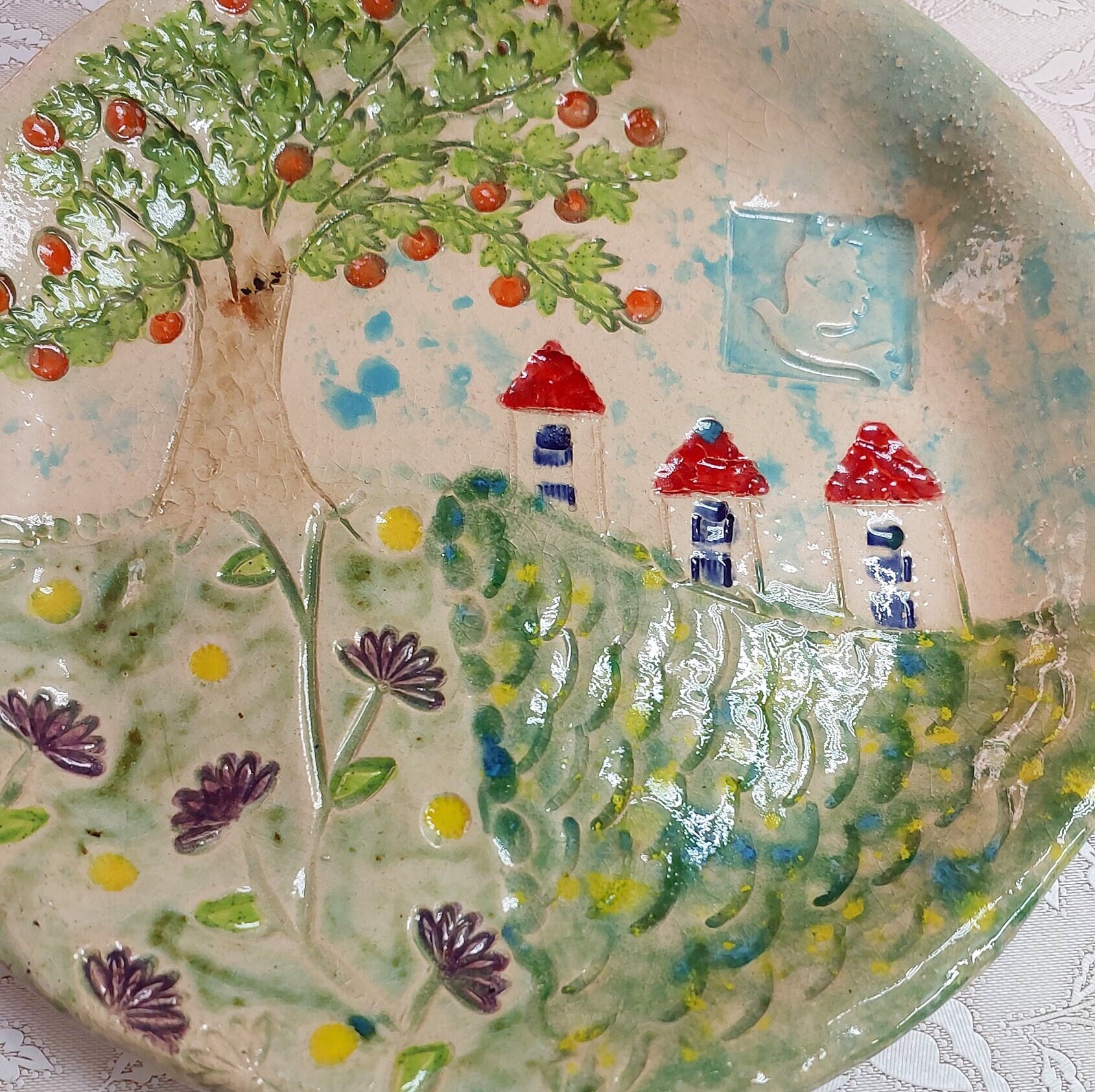 Dove of Peace Farm House Israel Kibbutz Country Scene Design Made in ...