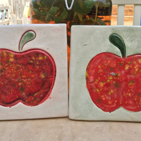 Apple Ceramic Tiles - Etsy