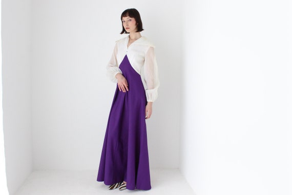 Fabulous 70s Crimplene Dramatic Collar & Poet Sleeve … - Gem