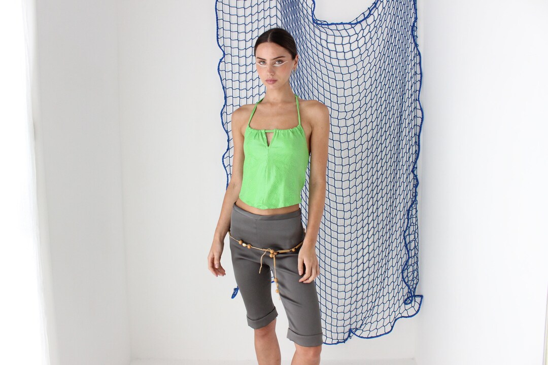 FOUND IN GREECE Unreal Y2K Vintage Metallic Croc Vinyl / Leather Look ...