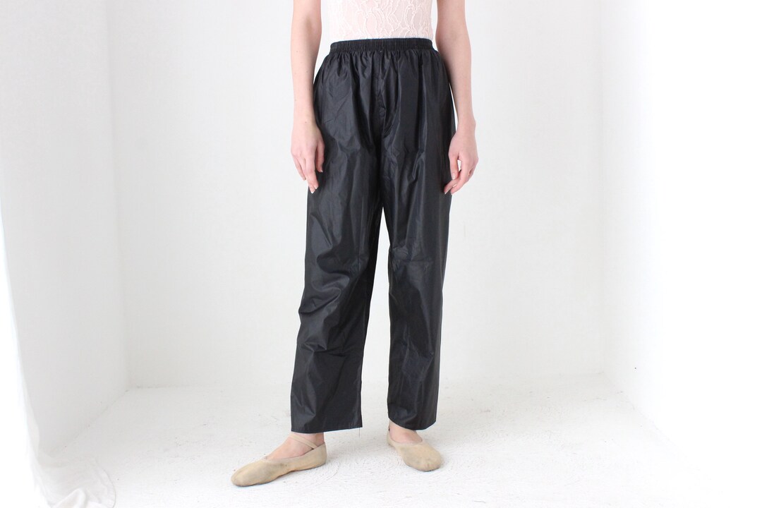 BALLETCORE 90s Futuristic PVC Plastic High Elastic Waist Athletic ...