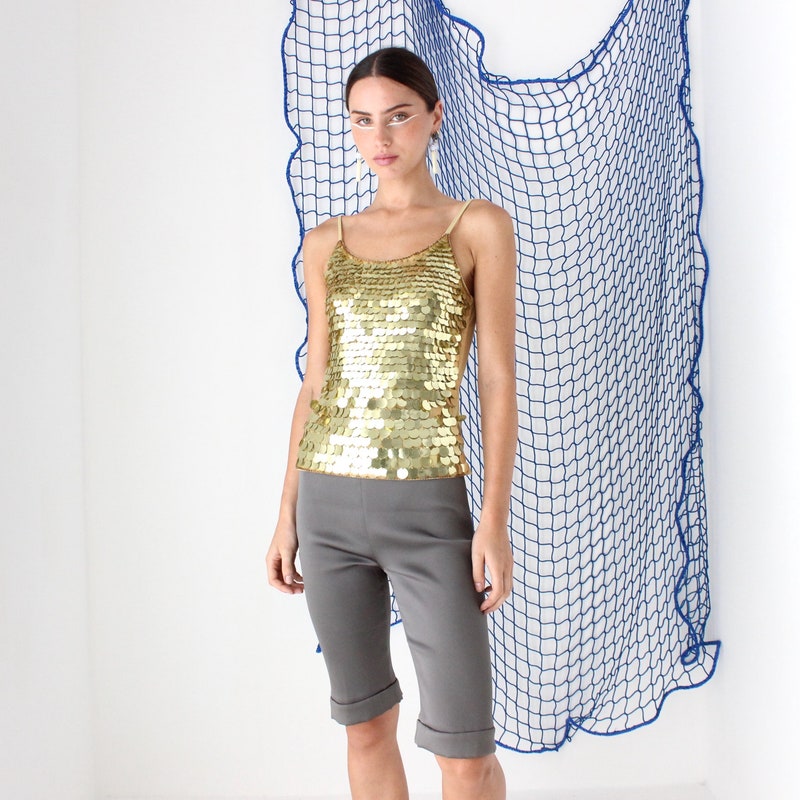 Gold Sequin Top - Etsy