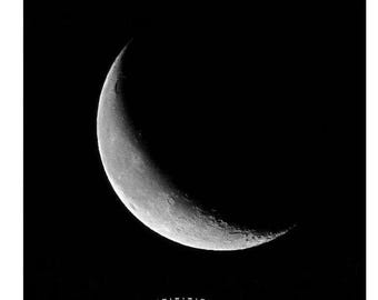 Waning crescent moon | Etsy