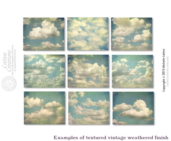 Cloud Photo Set Vintage Cloudy Sky Photos Fluffy Cloud set | Etsy