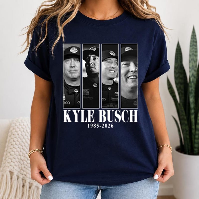 Kyle Busch Racing Tee, 1985-2026 Memorial Shirt, Nascar Fan Apparel ...