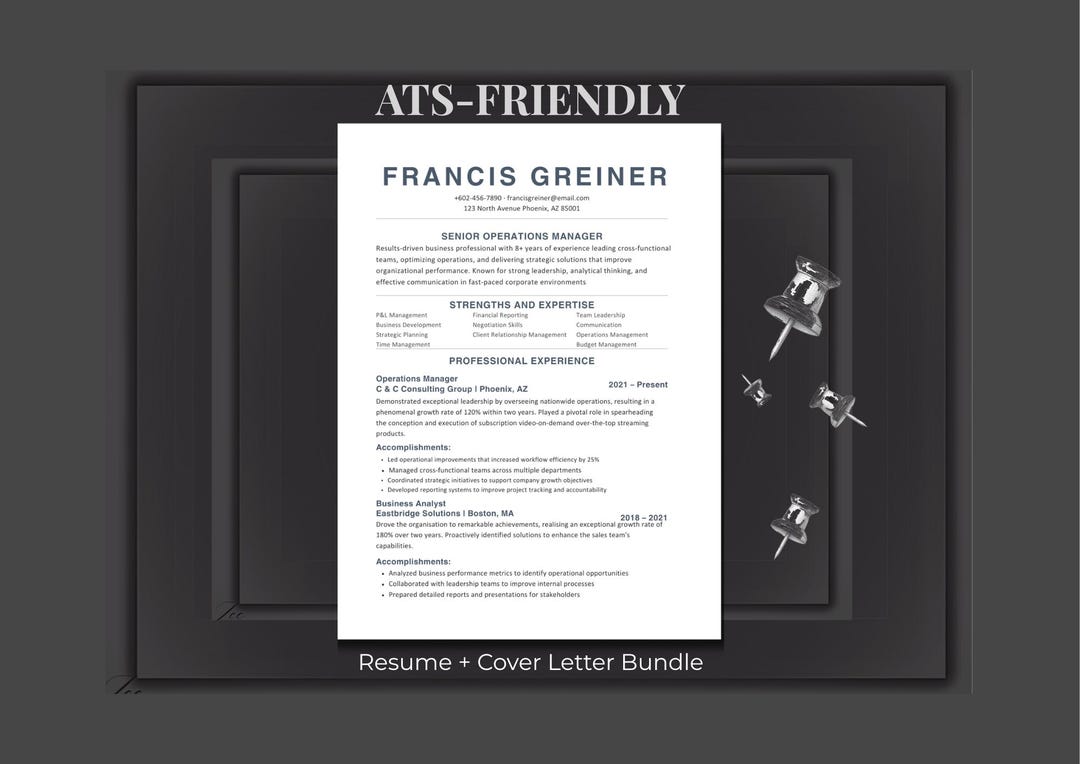 Modern, Clean Resume Template | CV Template + Cover Letter + References ...