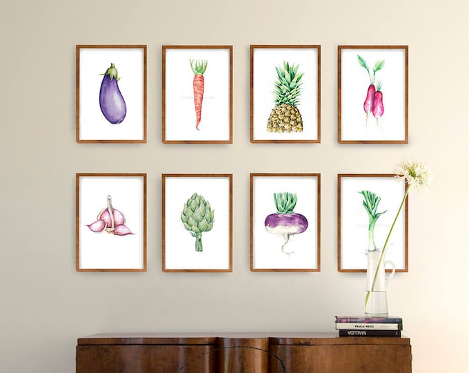 Vegetables and Fruit Print Individual Option Set Option Set - Etsy
