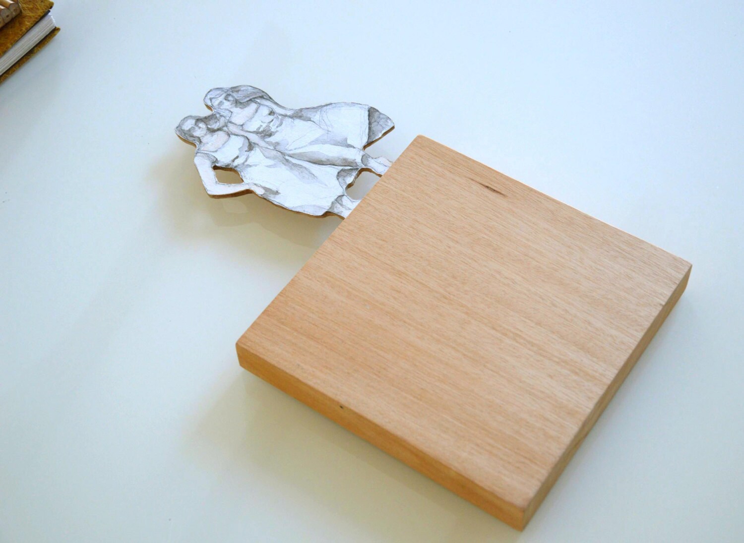 Women Observing Fine Art on Wood Original Women Painting - Etsy