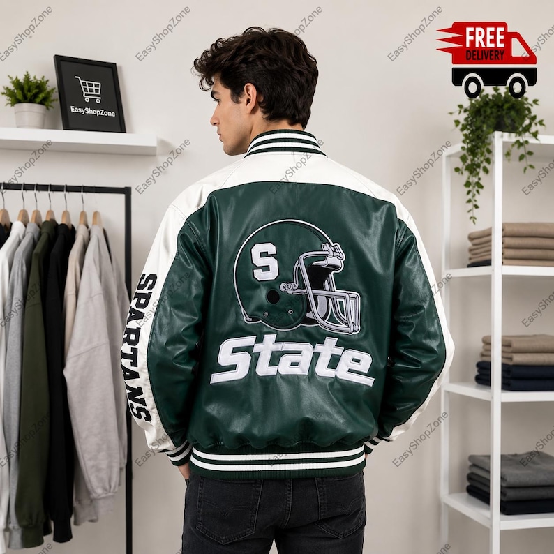 Dark Green Varsity Jacket Men Women | Custom Letterman Jacket | Leather ...