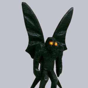 The mothman My Hand Carved/painted Wood Figure - Etsy