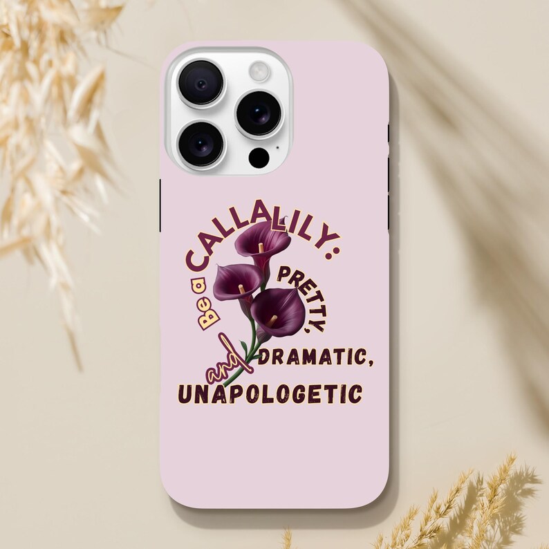 Calla Lily Floral iPhone Case, Tough Protective Botanical Art Accessory ...
