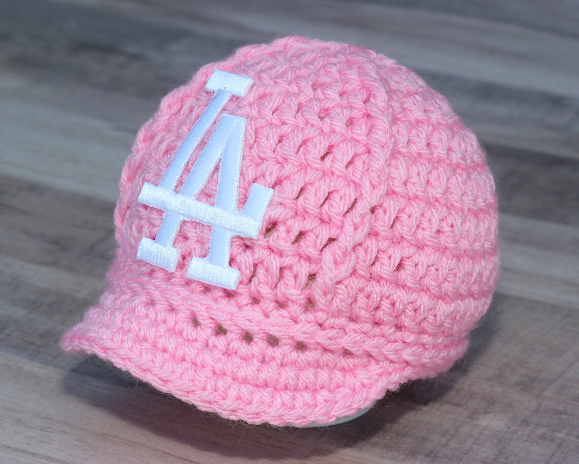 Girls Dodgers Baby Hat Cap Outfit Pink Los Angeles Dodgers - Etsy