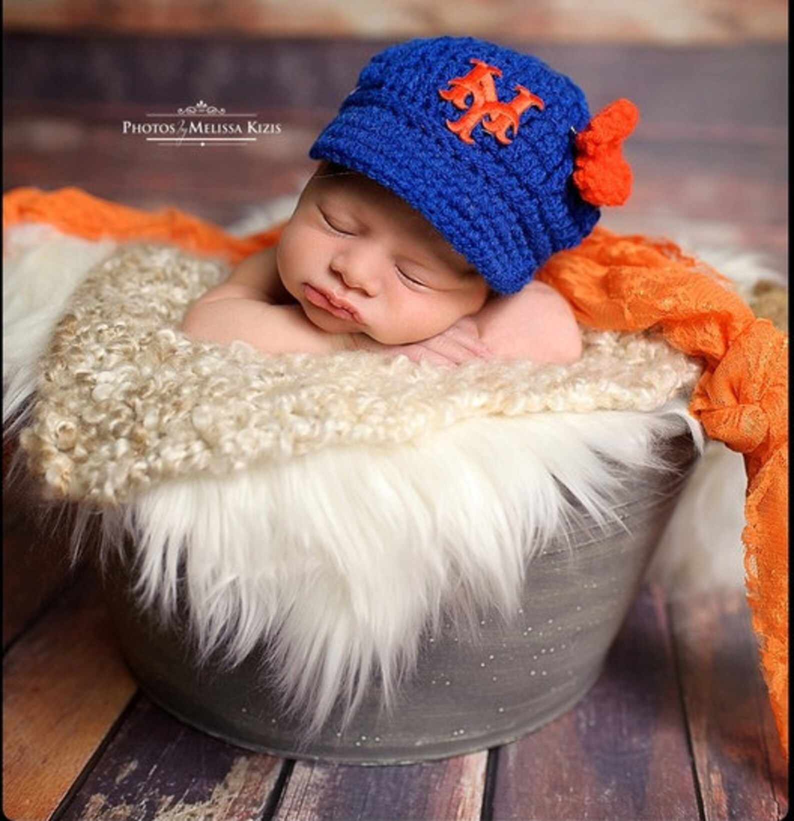 Baby Girl New York Mets Cap Hat Outfit Hand Knit Knitted | Etsy