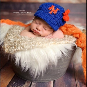 Baby Girl New York Mets Cap Hat Outfit Hand Knit Knitted - Etsy